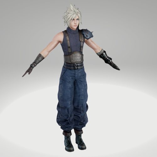 3D model Final Fantasy - Ff7R - Cloud Strife 3D Model VR / AR / low ...