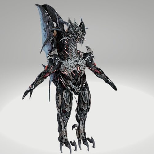 3D model Final Fantasy VII Remake - Bahamut 3D Model VR / AR / low-poly ...