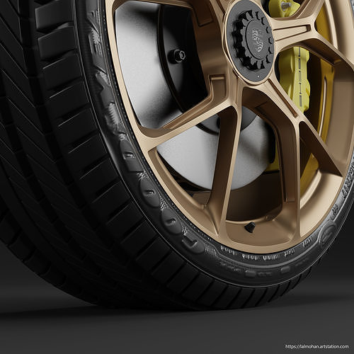 Porsche GT3 Wheels 3D 3D model | CGTrader