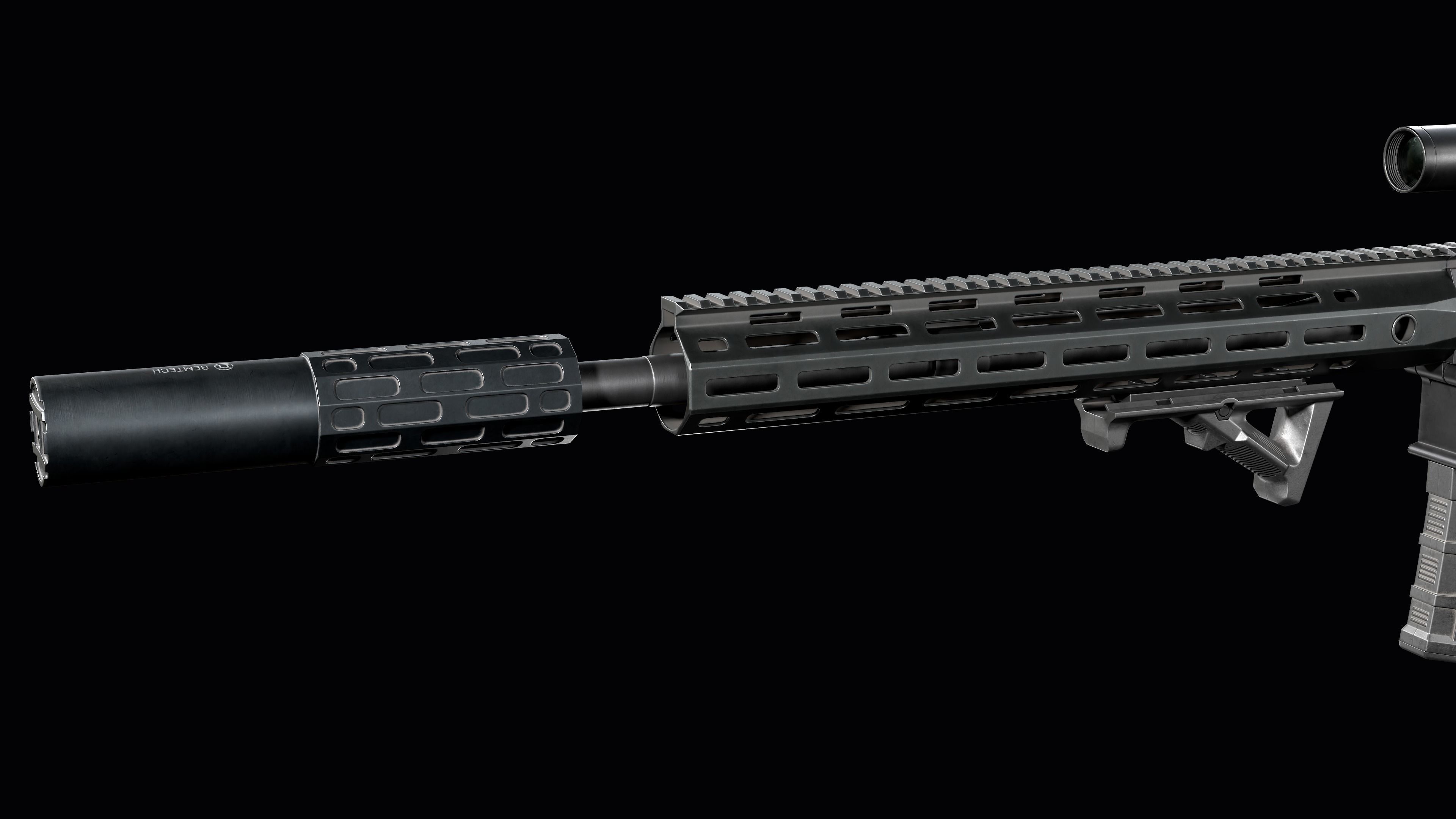 3D model Tactical modular sniper rifle Knights Armament SR 25 VR / AR ...