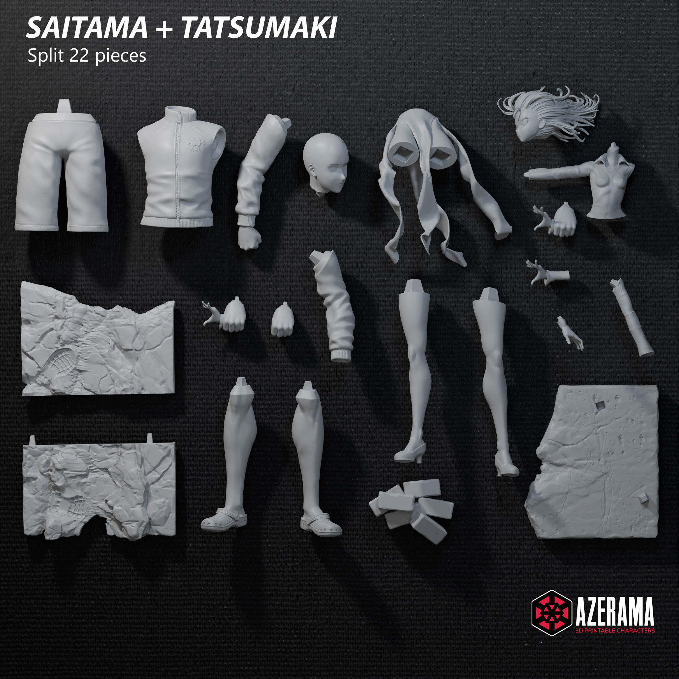 Saitama Tatsumaki STL Ready for 3D Printing 3D model 3D printable ...