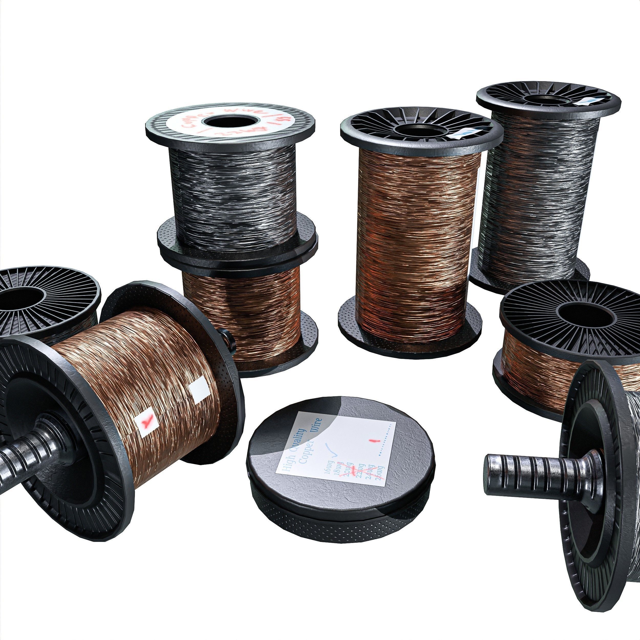 3D model Winding Coil Roll Pack VR / AR / low-poly | CGTrader