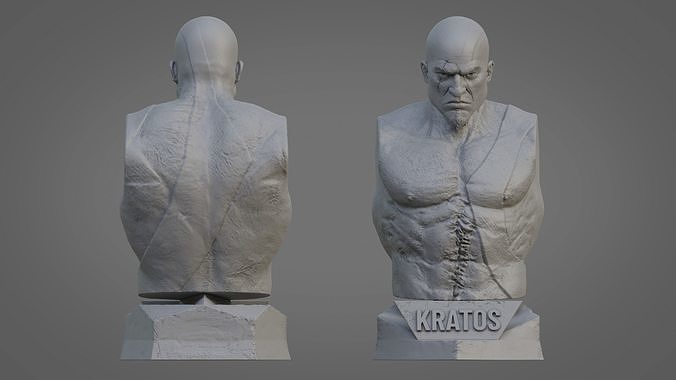 KRATOS ULTRA-DETAILED SUPPORT-FREE BUST 3D MODEL 3D model 3D printable ...