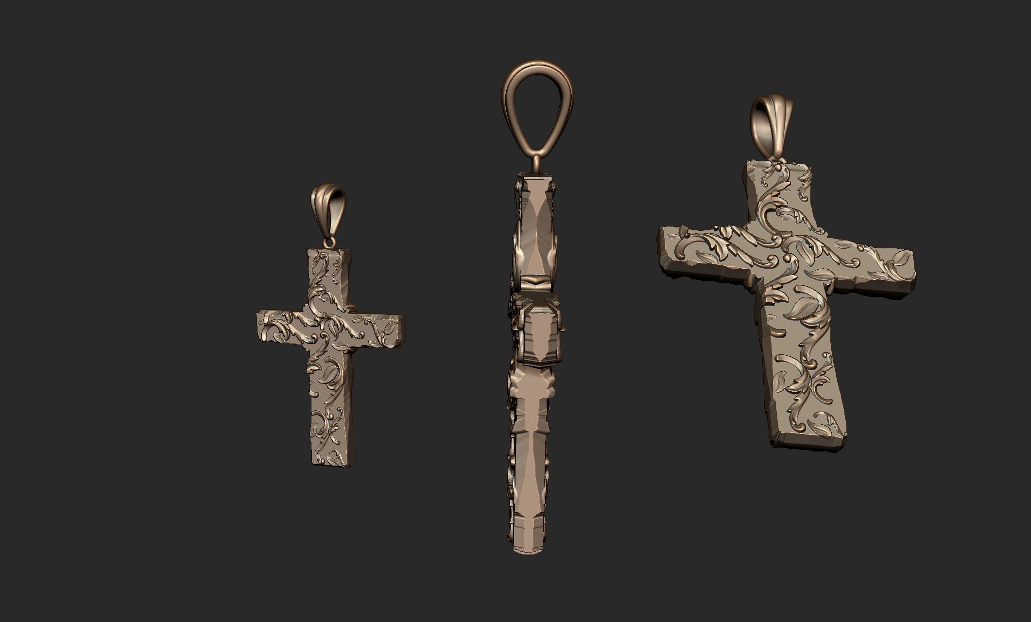 stylized cross 2 3D model 3D printable | CGTrader