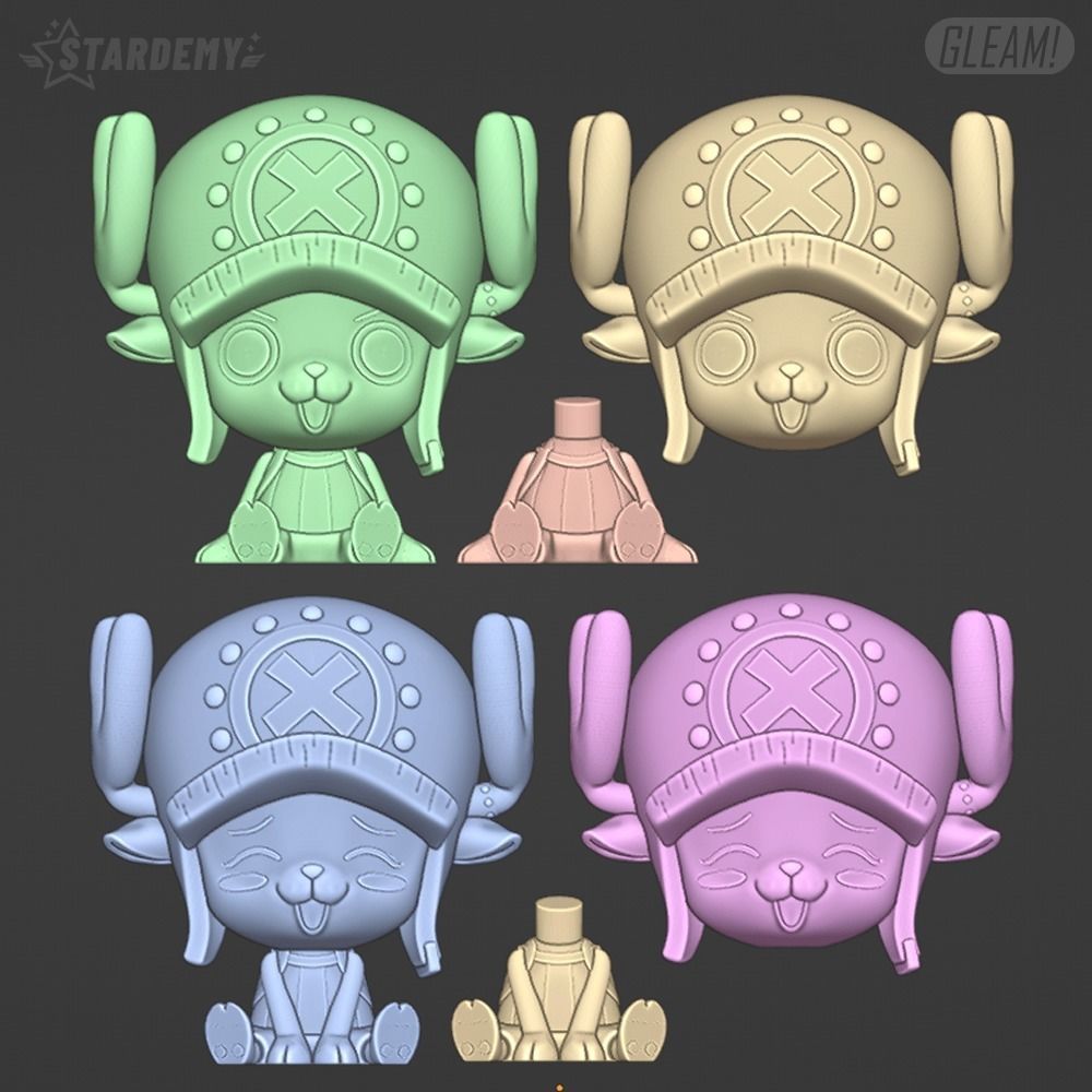 Tony Chopper Chibi One Piece Cute 2 models Easy Print 3D model 3D ...