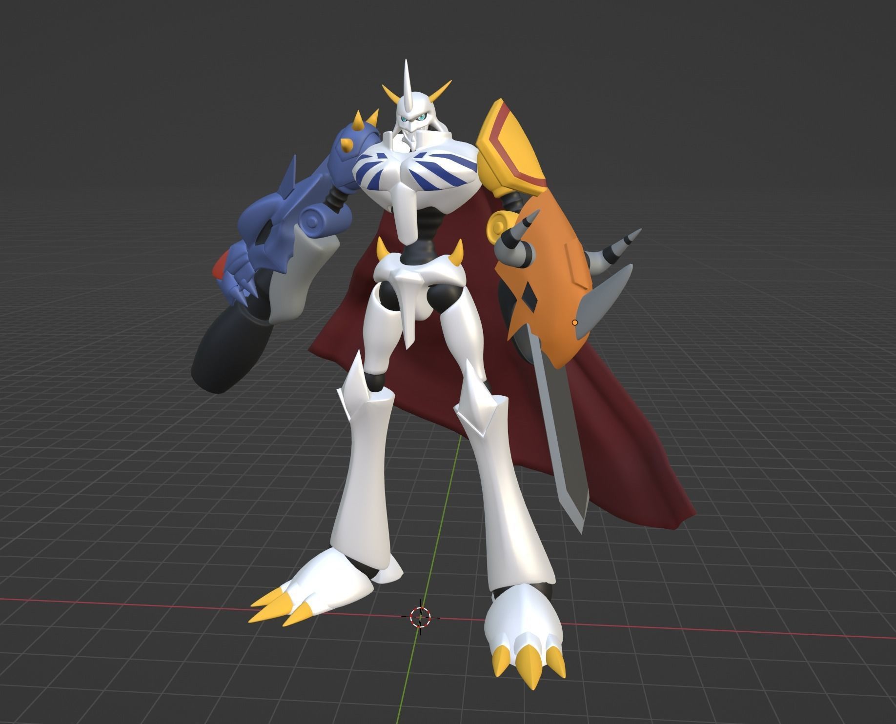 Omegamon - Digimon 3D model rigged | CGTrader