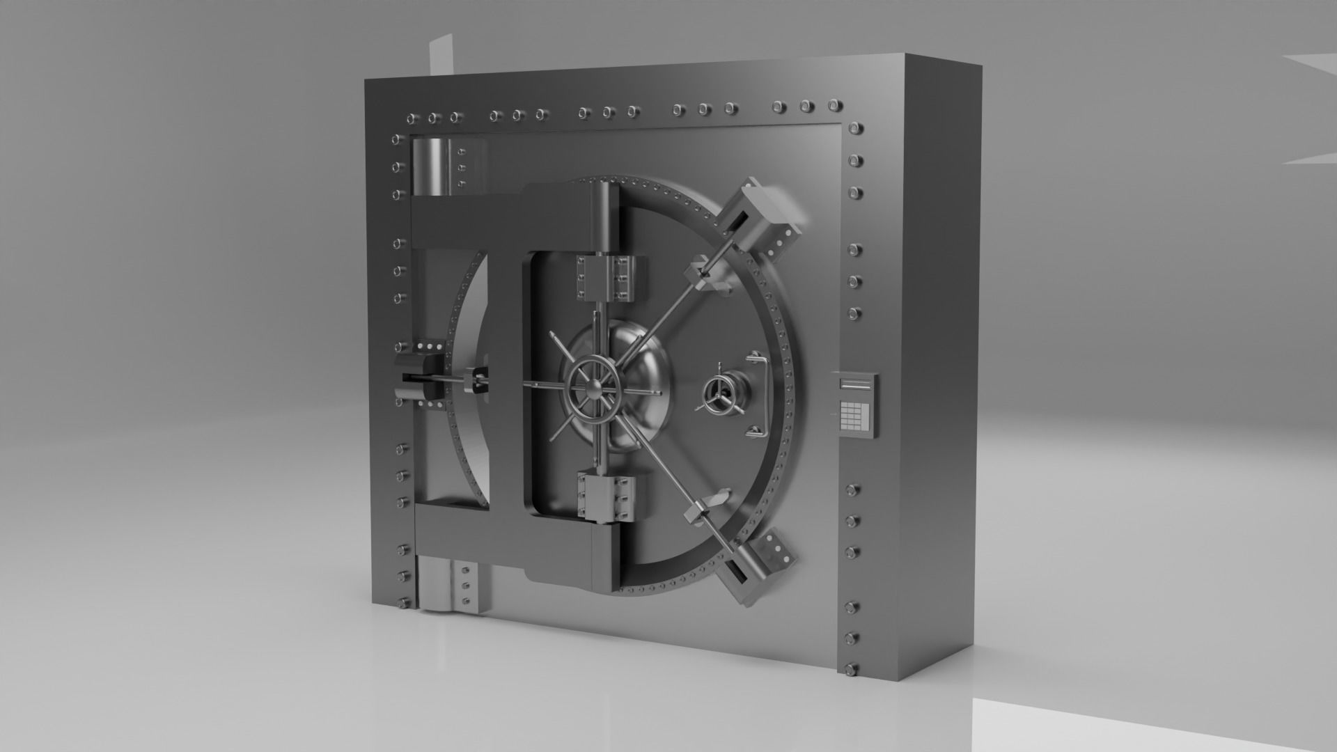 3D model metal vault VR / AR / low-poly | CGTrader