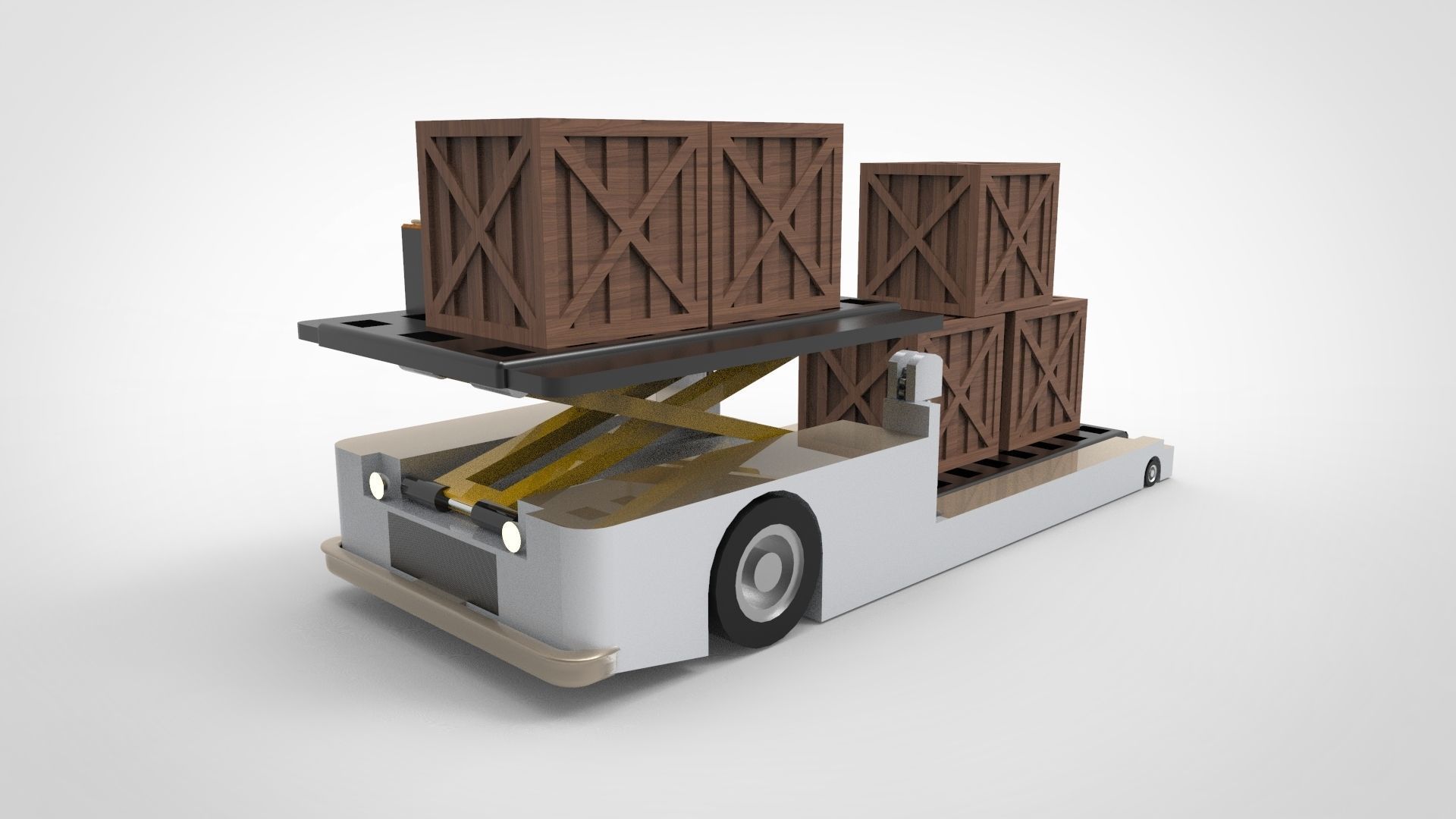 Airport Cargo and Loader Transporter 3D model | CGTrader