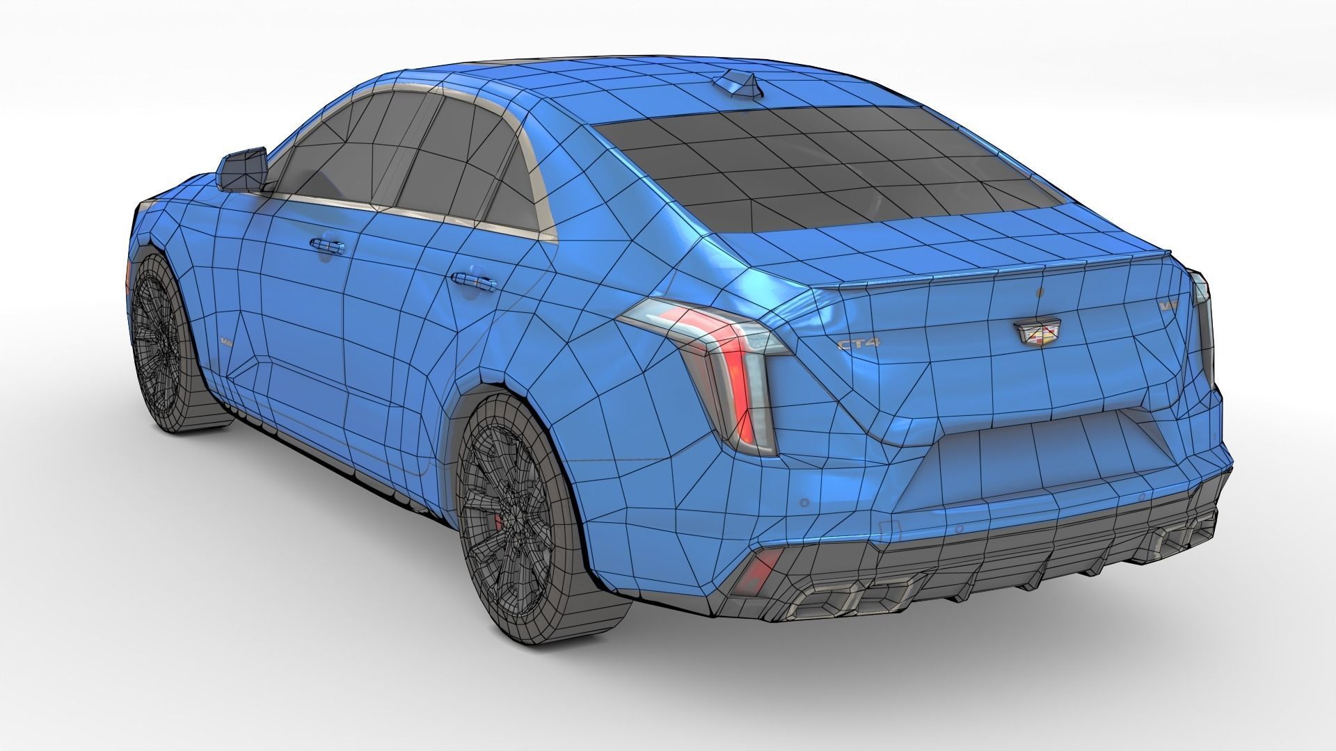 Cadillac CT4 V 2022 free VR / AR / low-poly 3D model | CGTrader