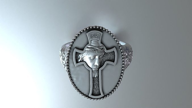 Christ Jesus Christian Messiah Ring 3D model 3D printable | CGTrader