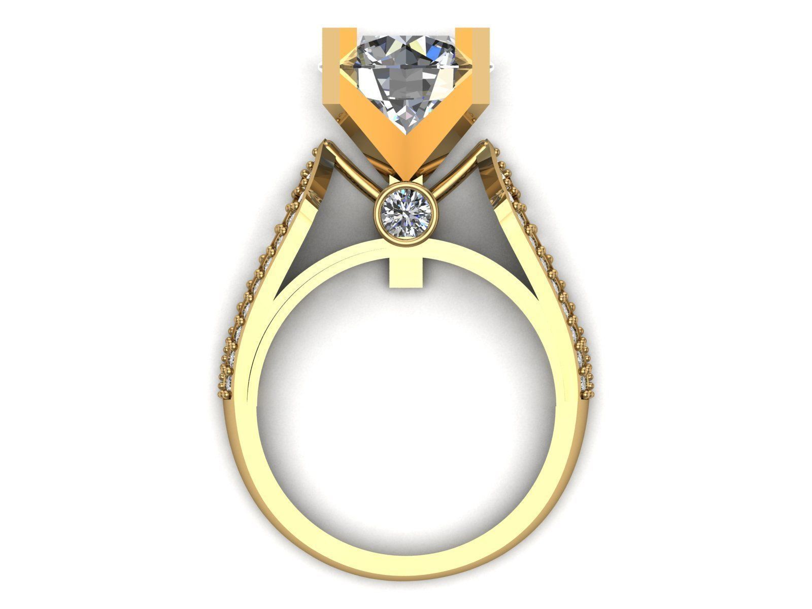 Solitaire Ring A67 3D model 3D printable | CGTrader