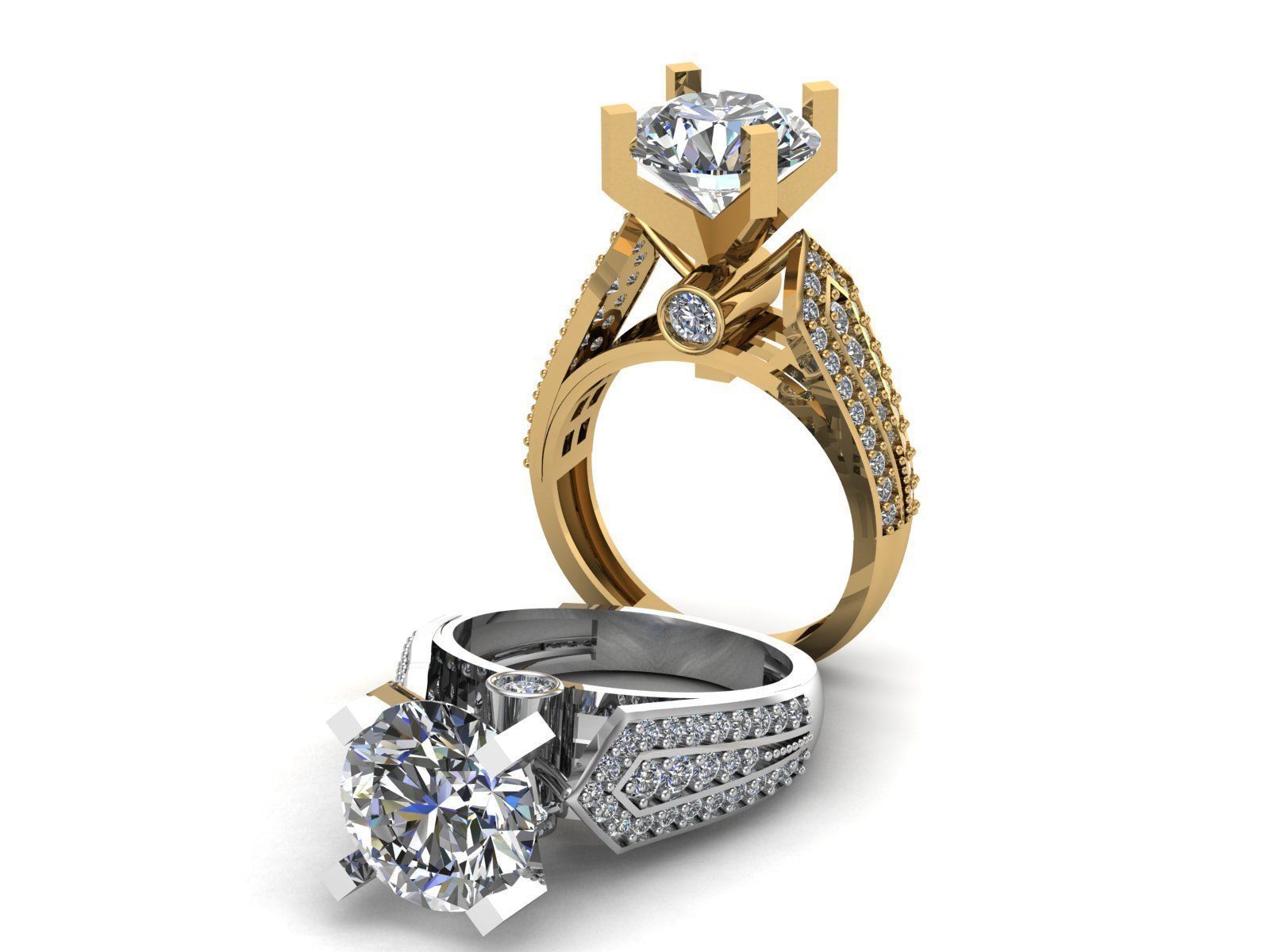 Solitaire Ring A67 3D model 3D printable | CGTrader