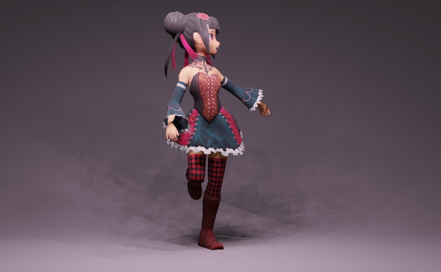 Anime Character - Valentina 3D model | CGTrader