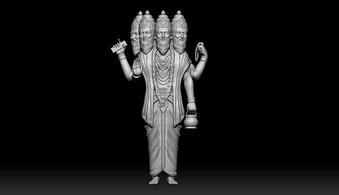 Lord Brahma 3D model 3D printable | CGTrader