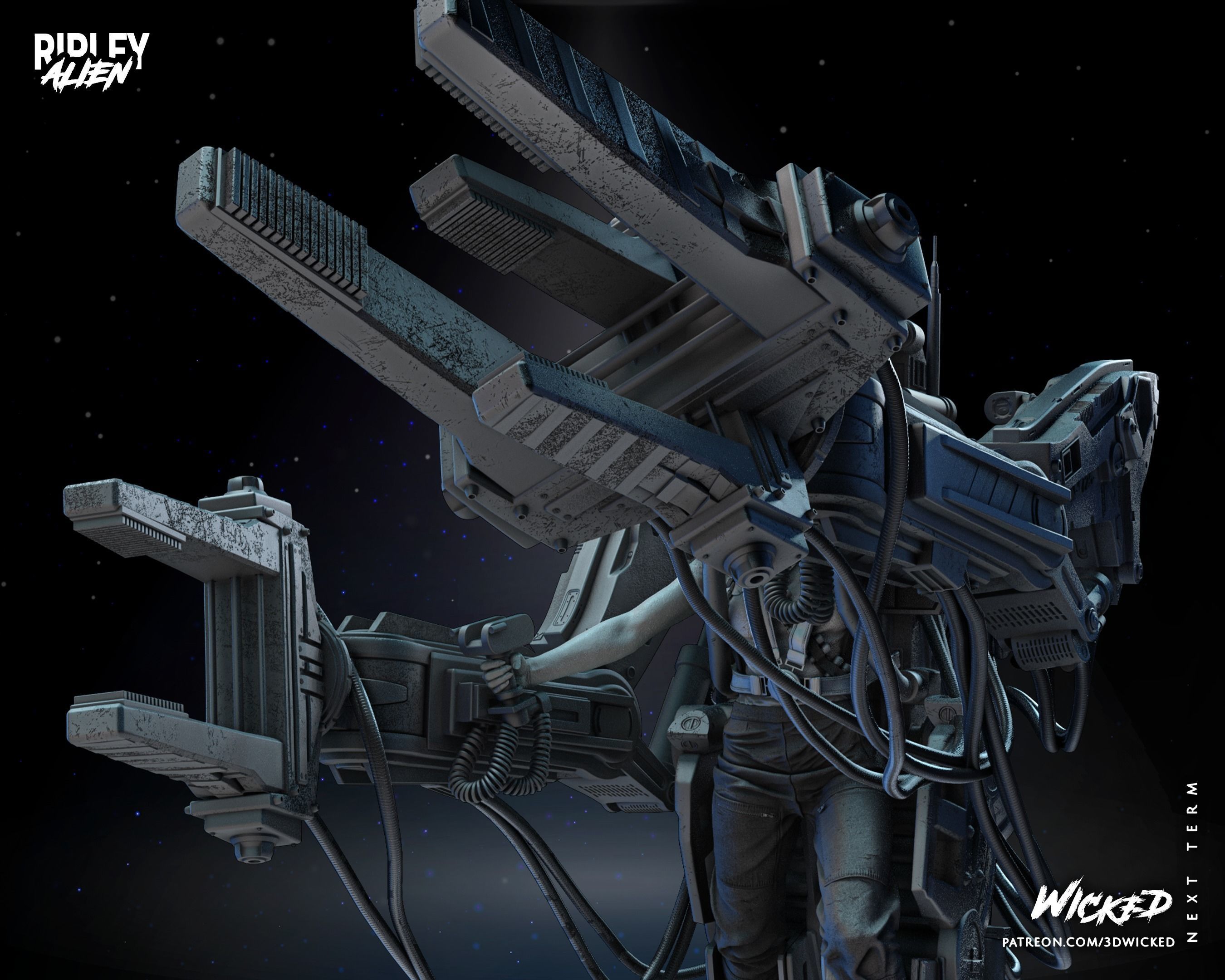 Wicked Power Loader and Ripley Sculpture Tested for 3d printing 3D ...