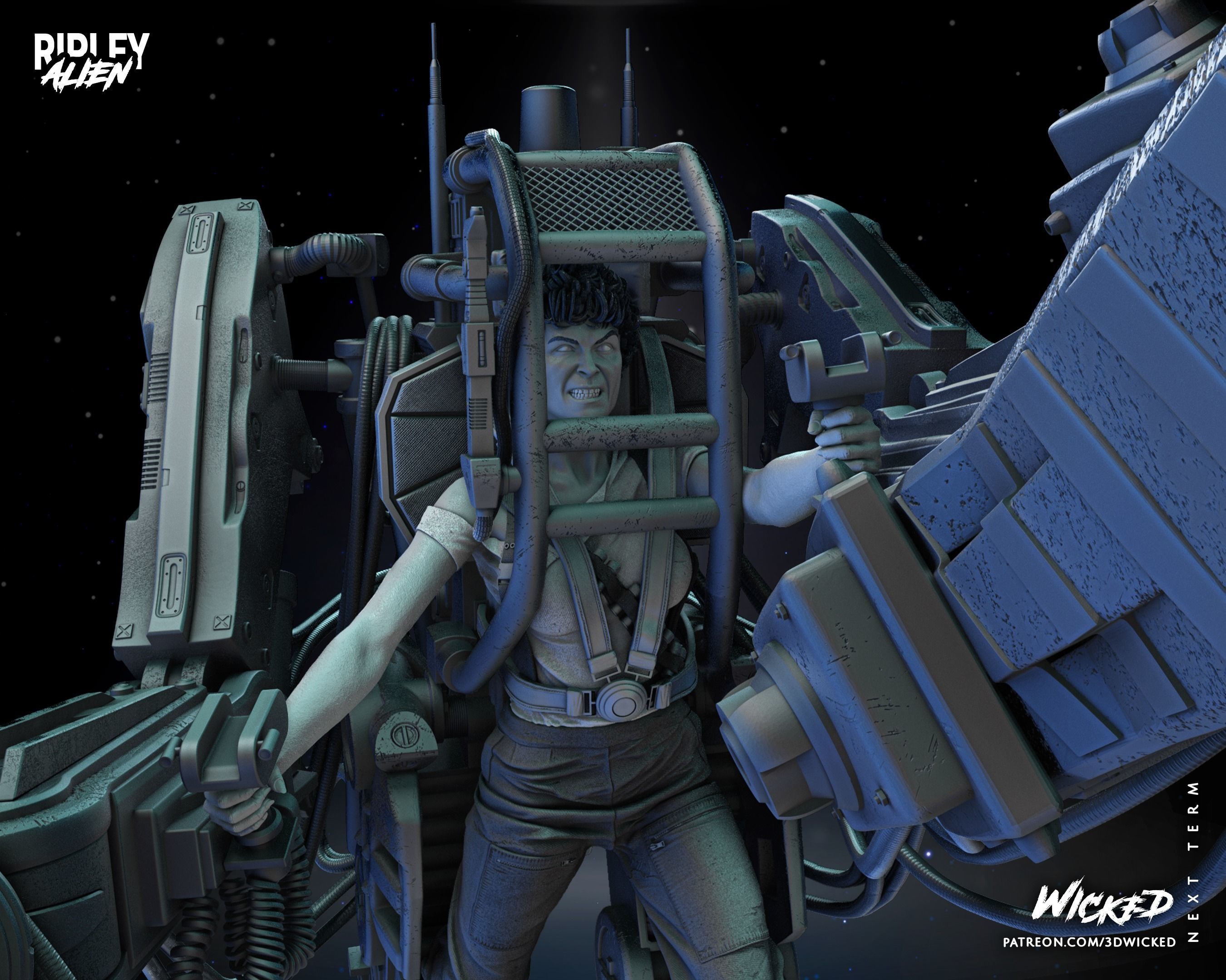 Wicked Power Loader and Ripley Sculpture Tested for 3d printing 3D ...