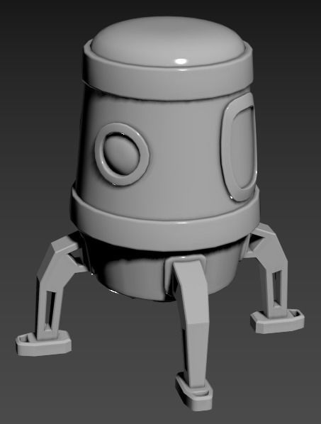 3D model Simple Stylized LP Landing Module VR / AR / low-poly | CGTrader