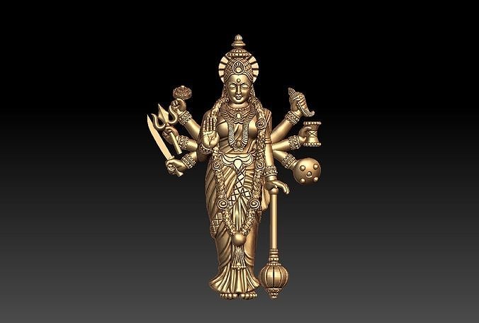 DURGA MATA PENDENT 3D model 3D printable | CGTrader