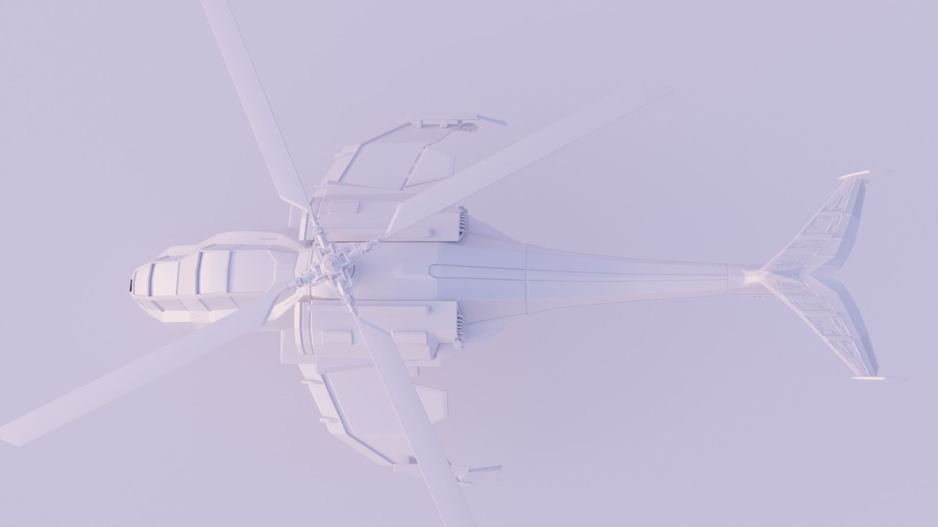 Generic Futuristic Attack Helicopter 3D Model 3D model rigged | CGTrader