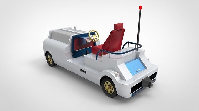 Airport Cargo and Loader Transporter 1 3D model | CGTrader