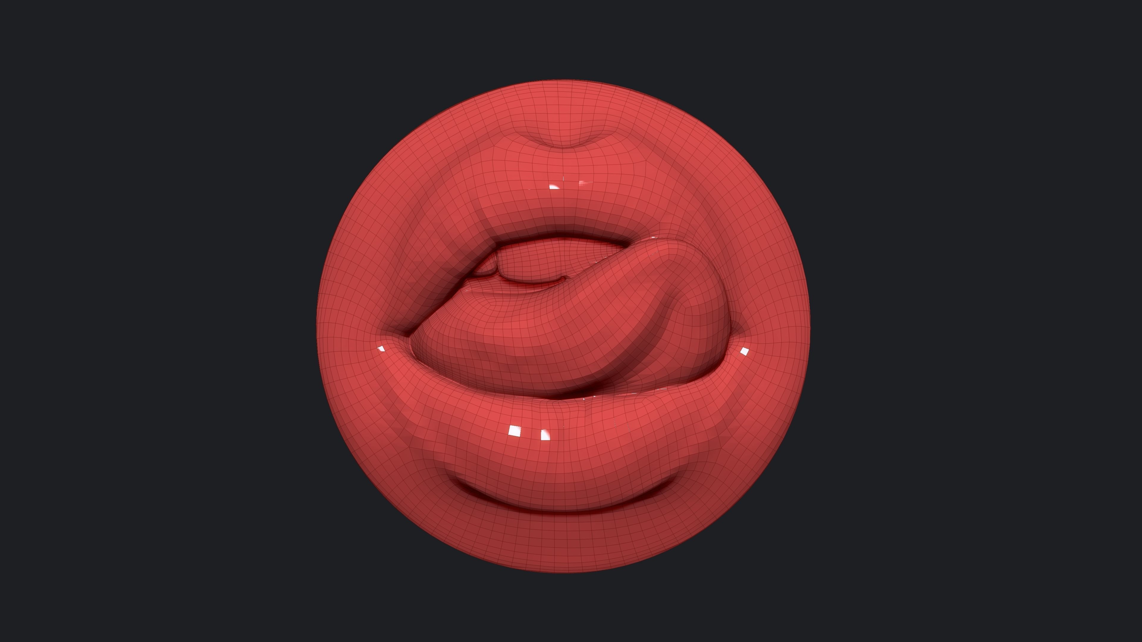 High-poly Lips 3D model 3D printable | CGTrader