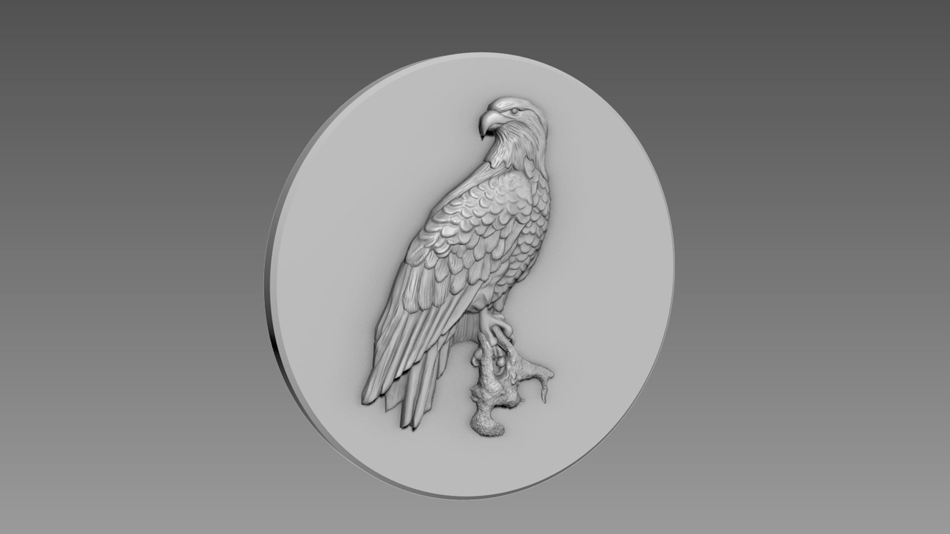 Eagle Bas-relief 3D model | CGTrader