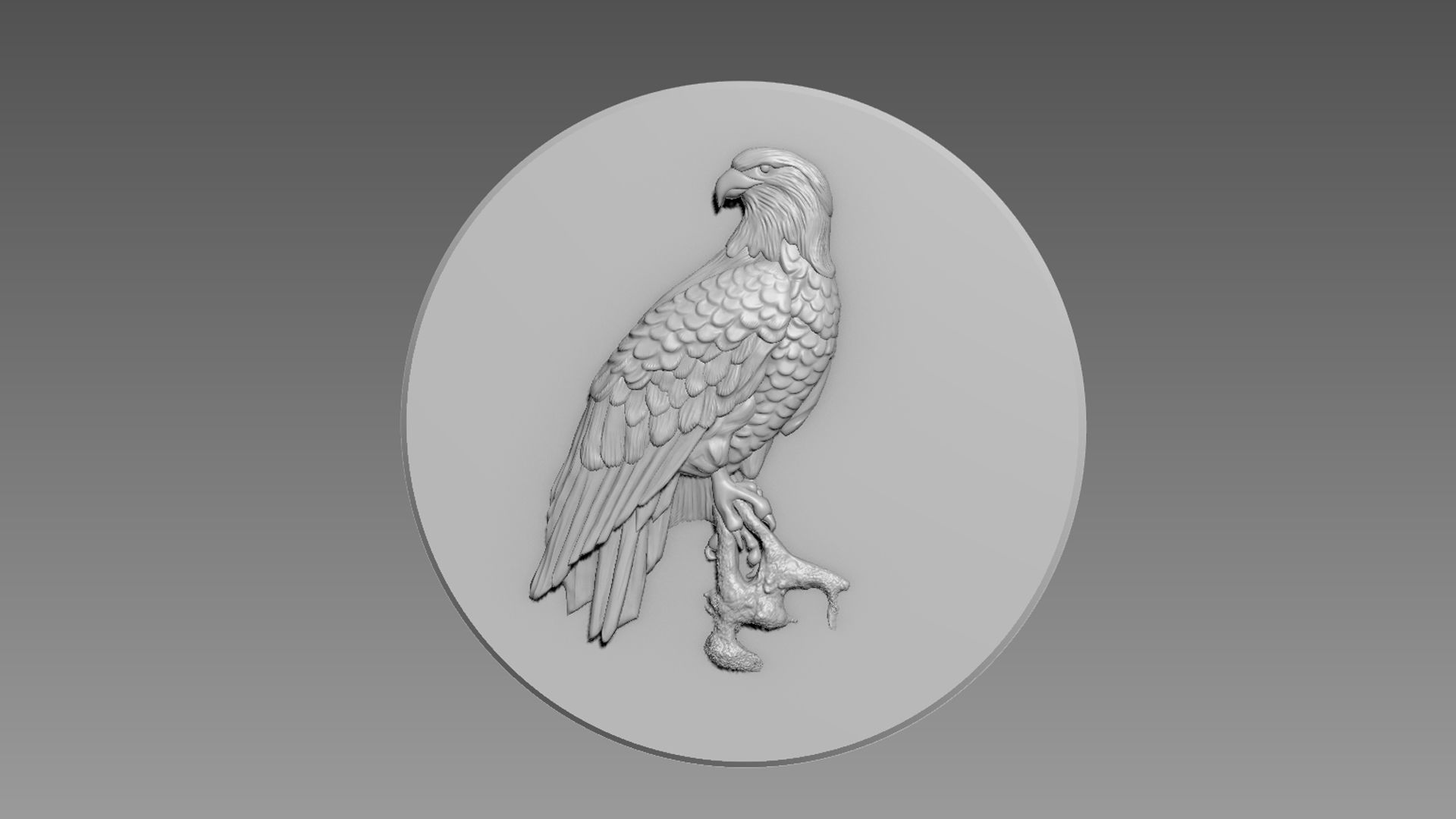 Eagle Bas-relief 3D model | CGTrader