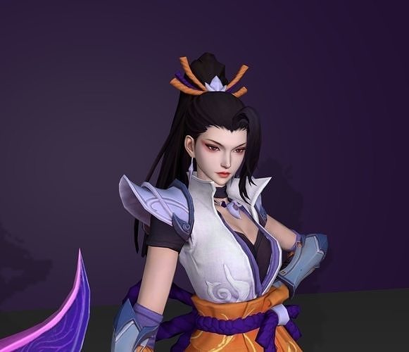 hanabi 3D model animated rigged | CGTrader