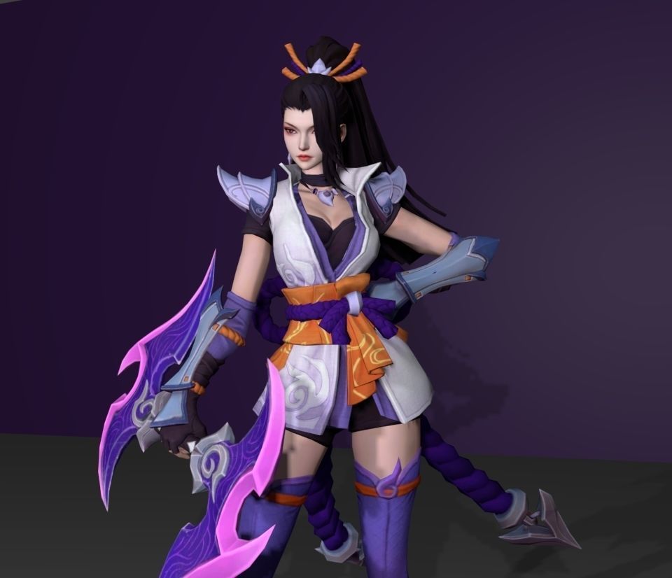 hanabi 3D model animated rigged | CGTrader