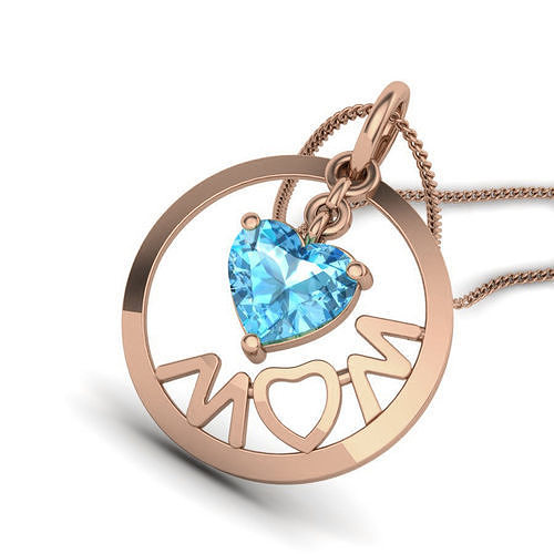 Diamond MOM Pendant renders 3dm details 3D model 3D printable | CGTrader