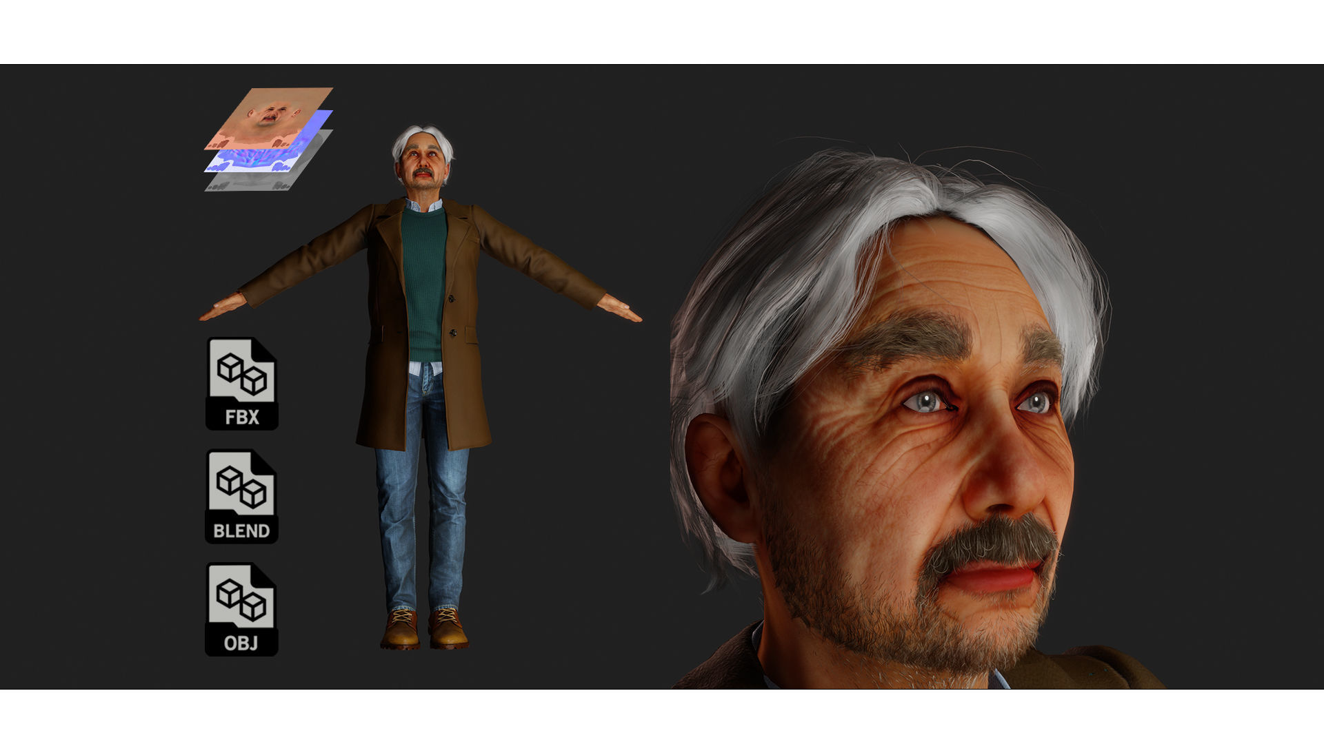 3D model Not Albert Einstein Game-ready VR / AR / low-poly | CGTrader