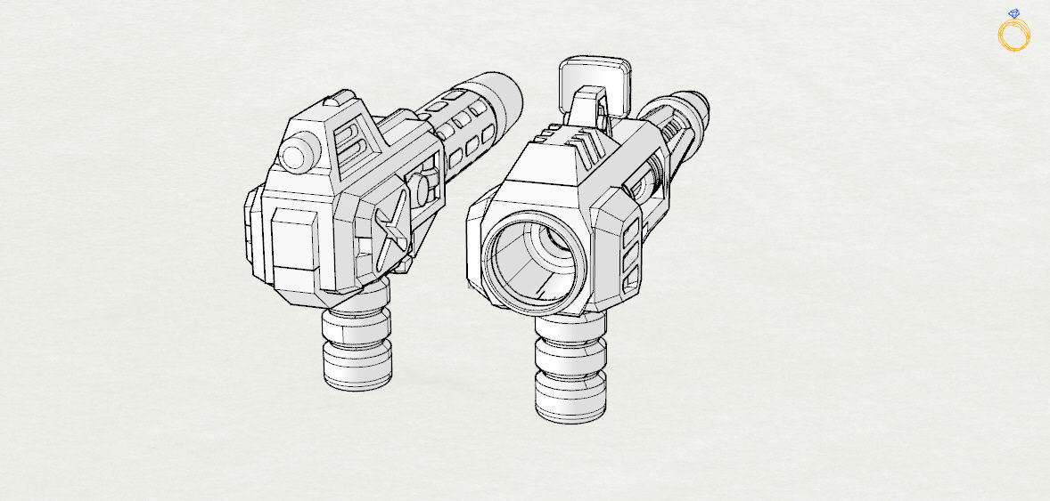 Transformers Earthrise Runabout and Runamuck gun 3D model 3D printable ...
