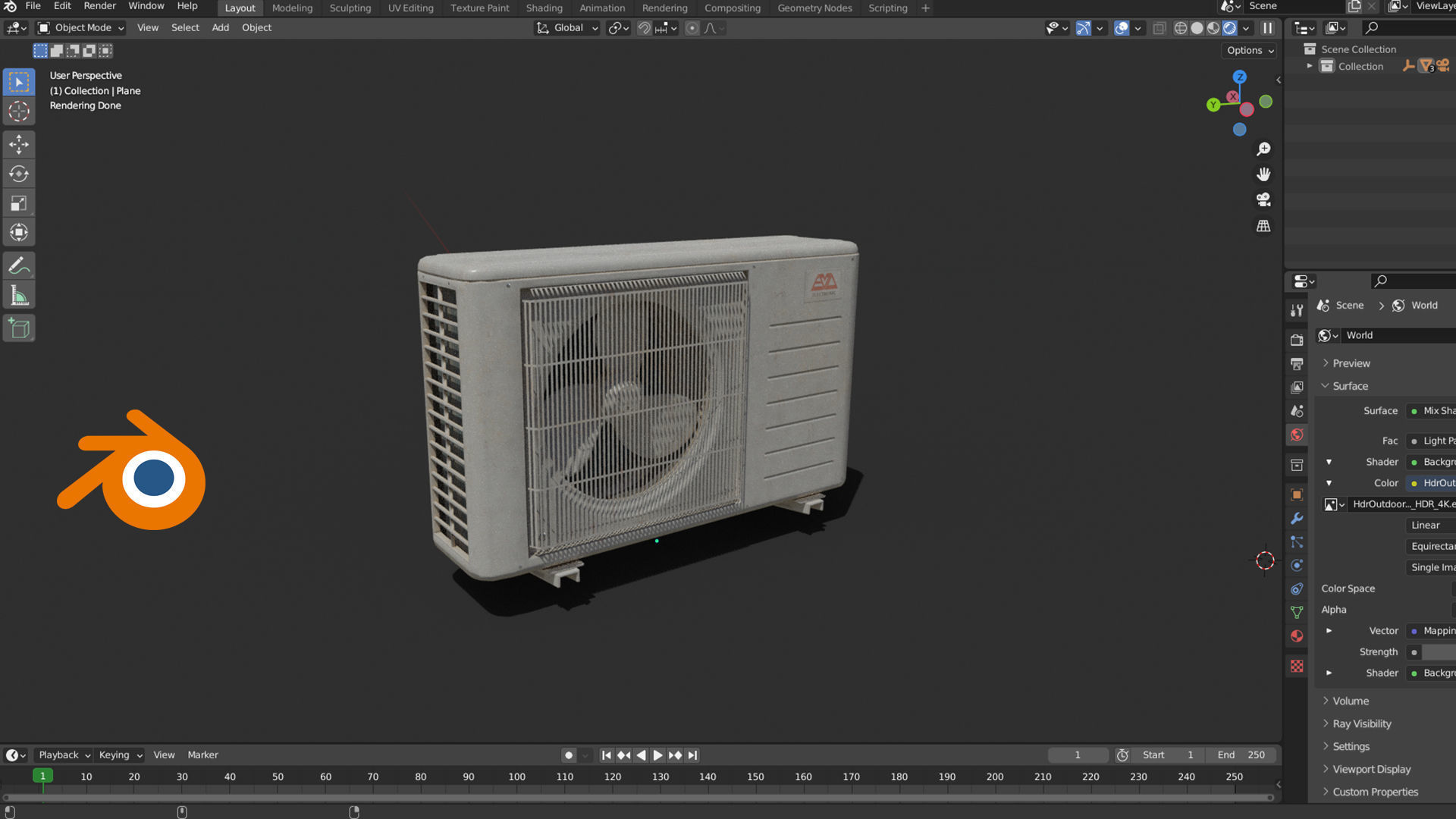 3D model Aircon Outdoor Unit VR / AR / low-poly | CGTrader