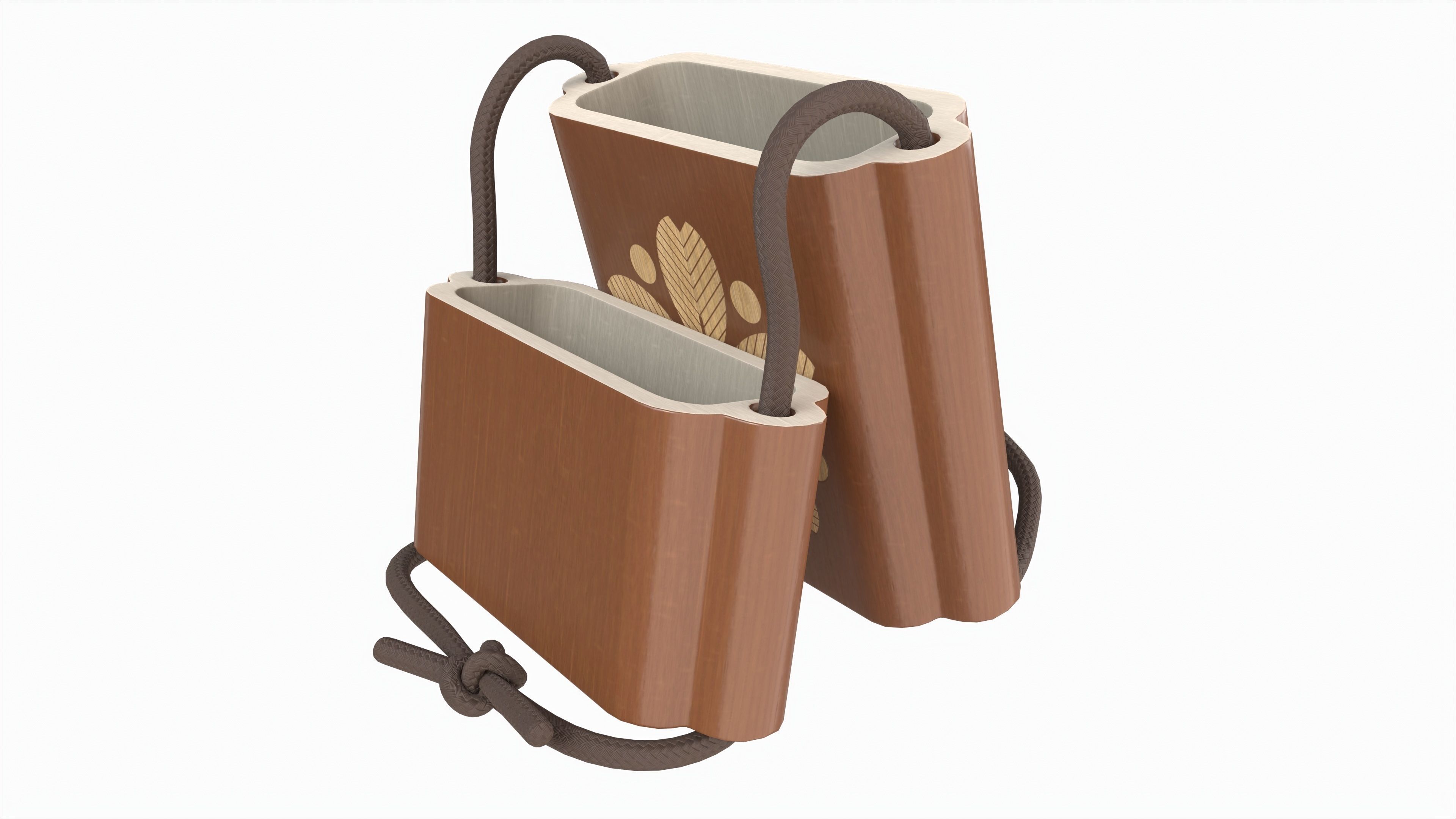 Japanese Inro Wooden Box Open 3D model | CGTrader