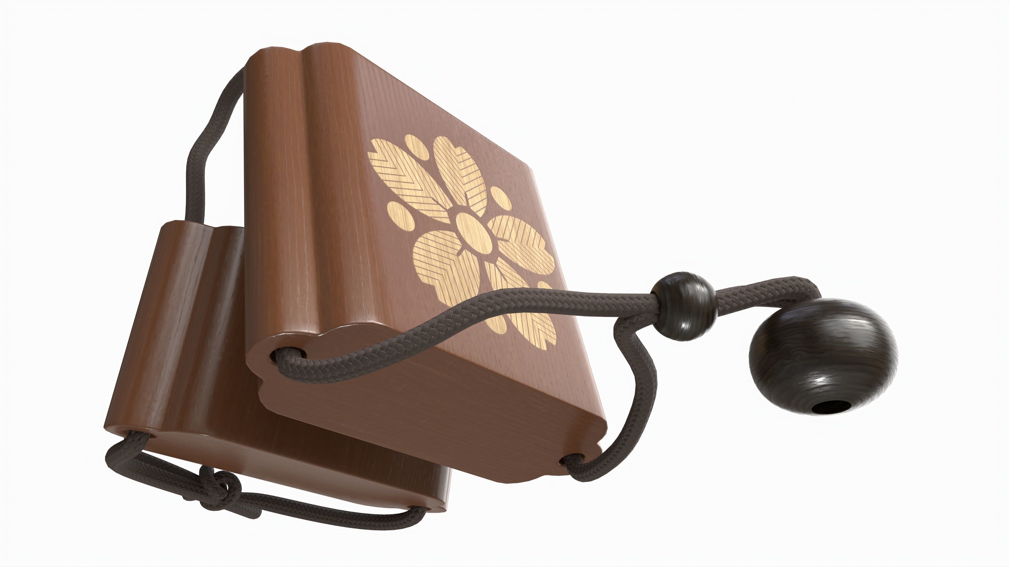 Japanese Inro Wooden Box Open 3D model | CGTrader