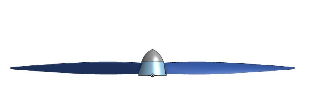 2 Blade Propeller with nose cone 3D model 3D printable | CGTrader
