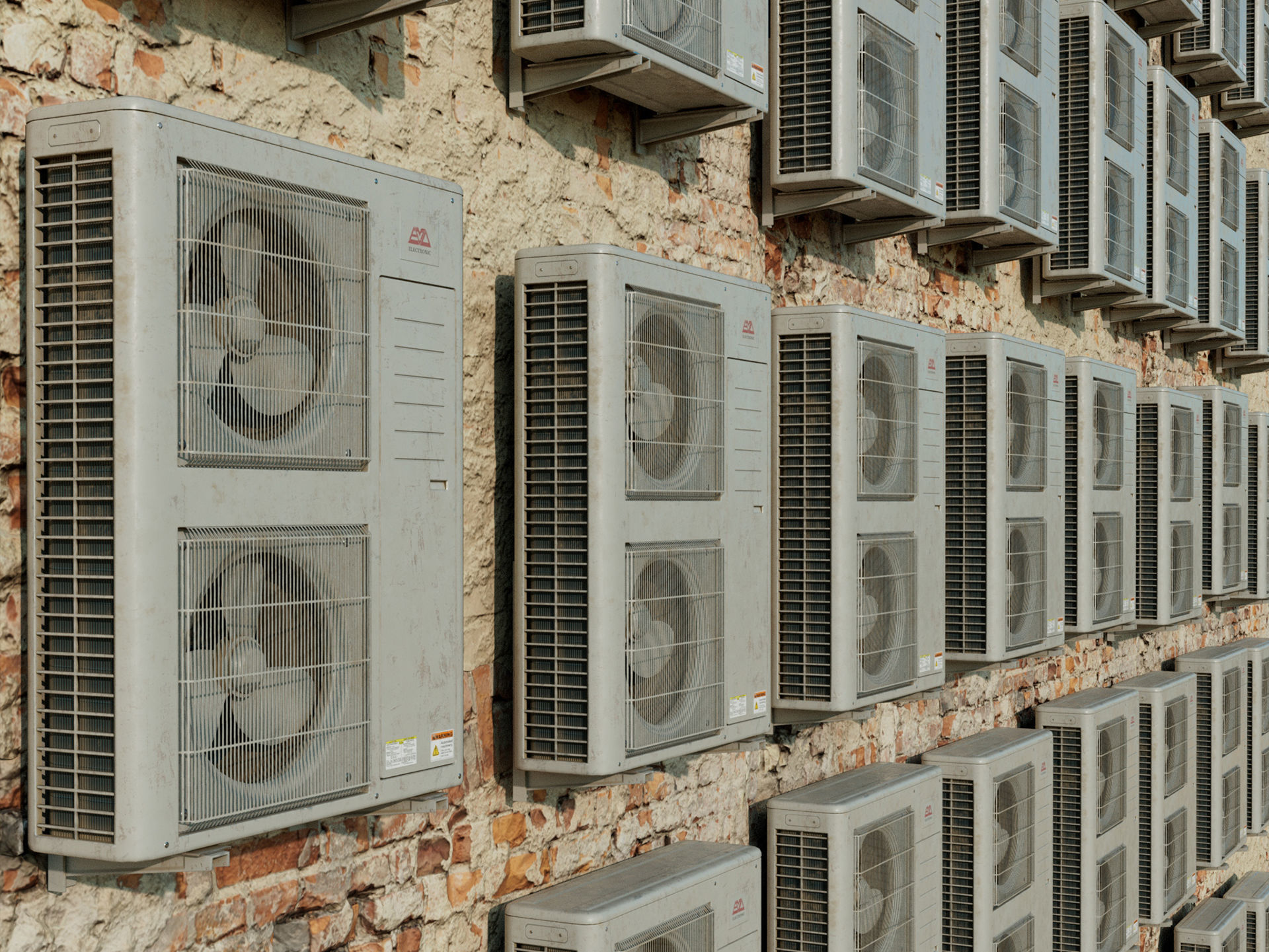 3D model Aircon Outdoor Unit Doubel Fan VR / AR / low-poly | CGTrader