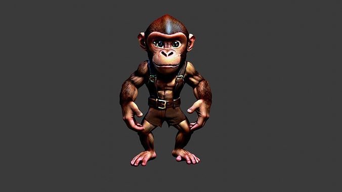 3D model Monkey VR / AR / low-poly | CGTrader