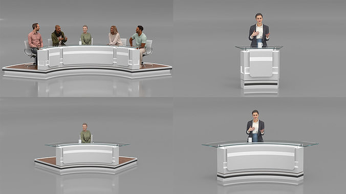 3D model Virtual Desk set VR / AR / low-poly | CGTrader
