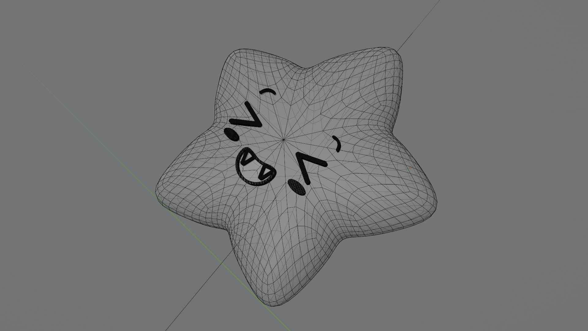 Cute star happy face 3d model 3D model | CGTrader