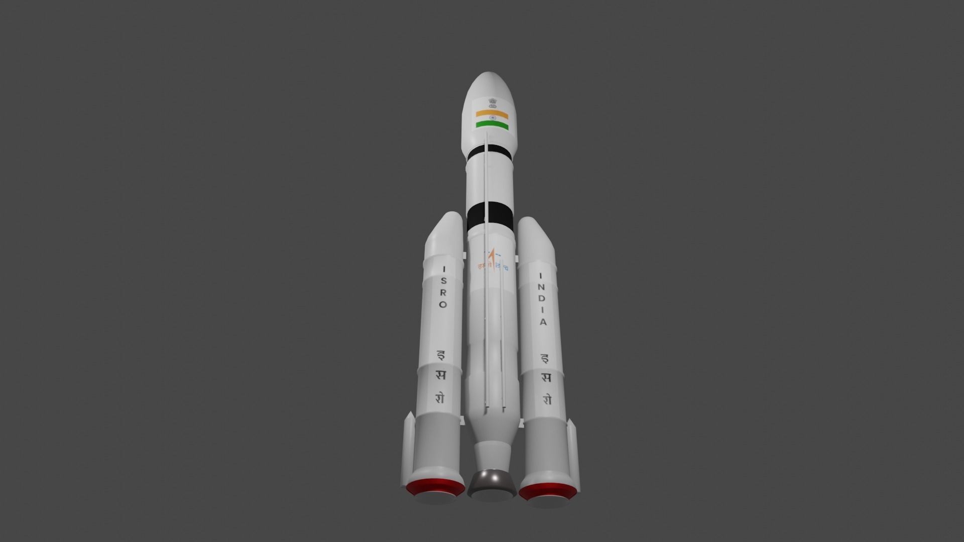 3D model PSLV ISRO CHANDRAYAAN 3 Low-poly 3D model VR / AR / low-poly ...