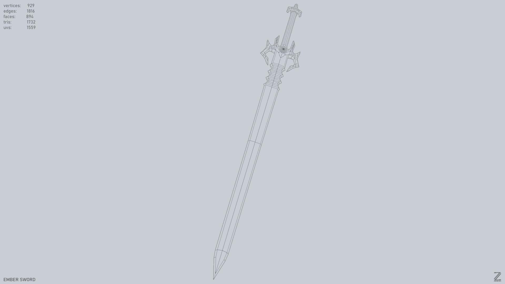 3D model Ember sword VR / AR / low-poly | CGTrader
