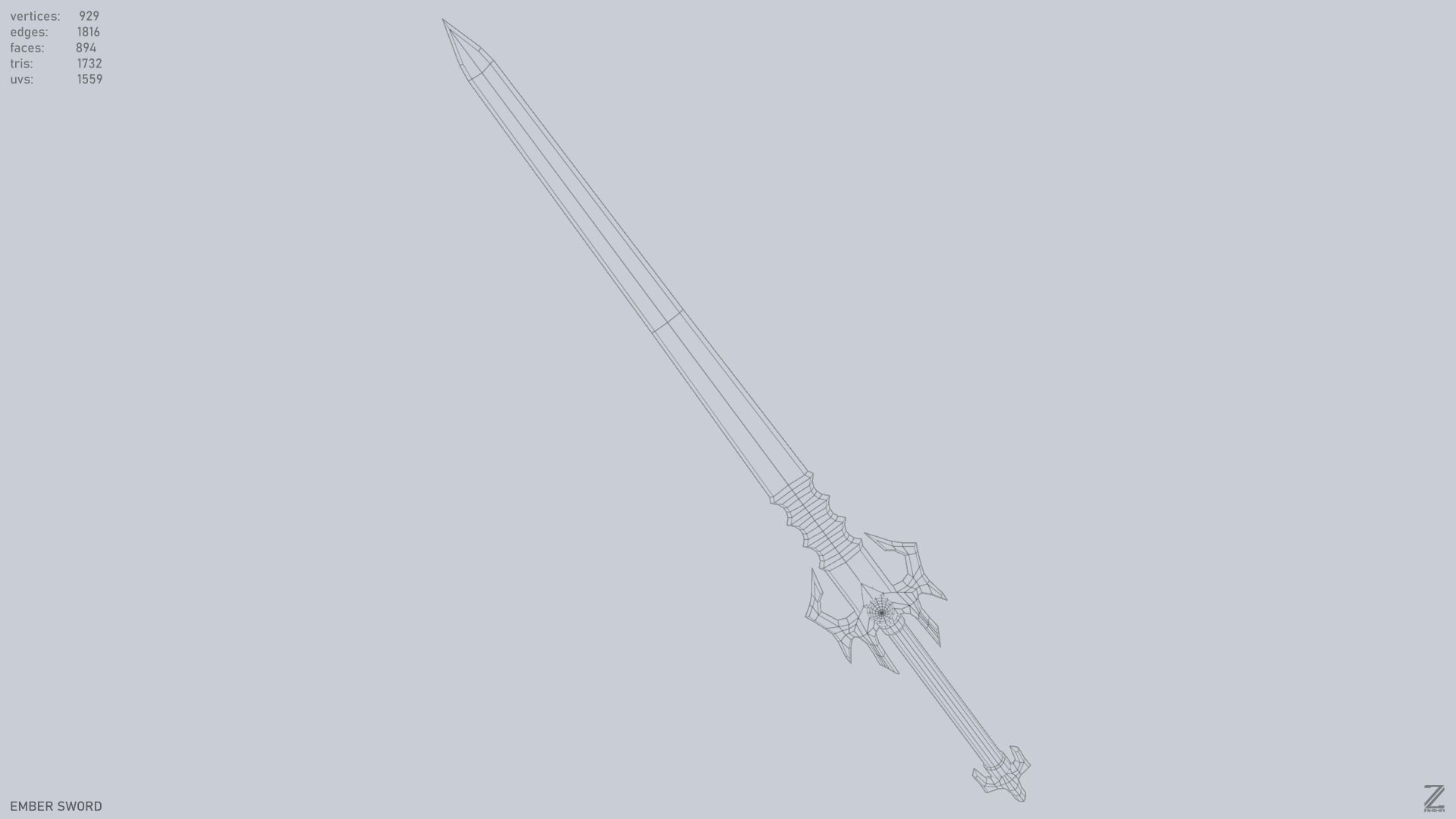 3D model Ember sword VR / AR / low-poly | CGTrader
