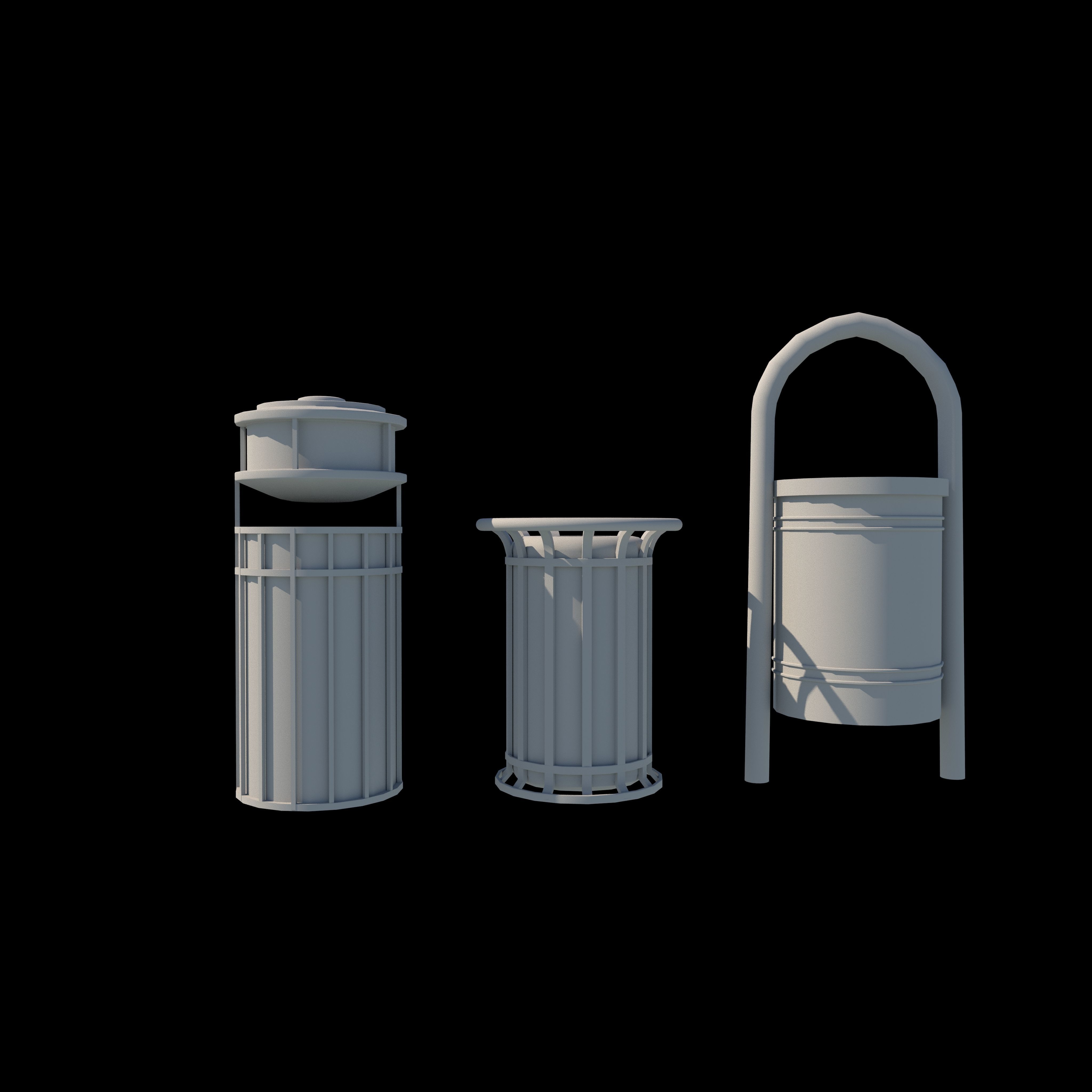 3D model Street trash can VR / AR / low-poly | CGTrader