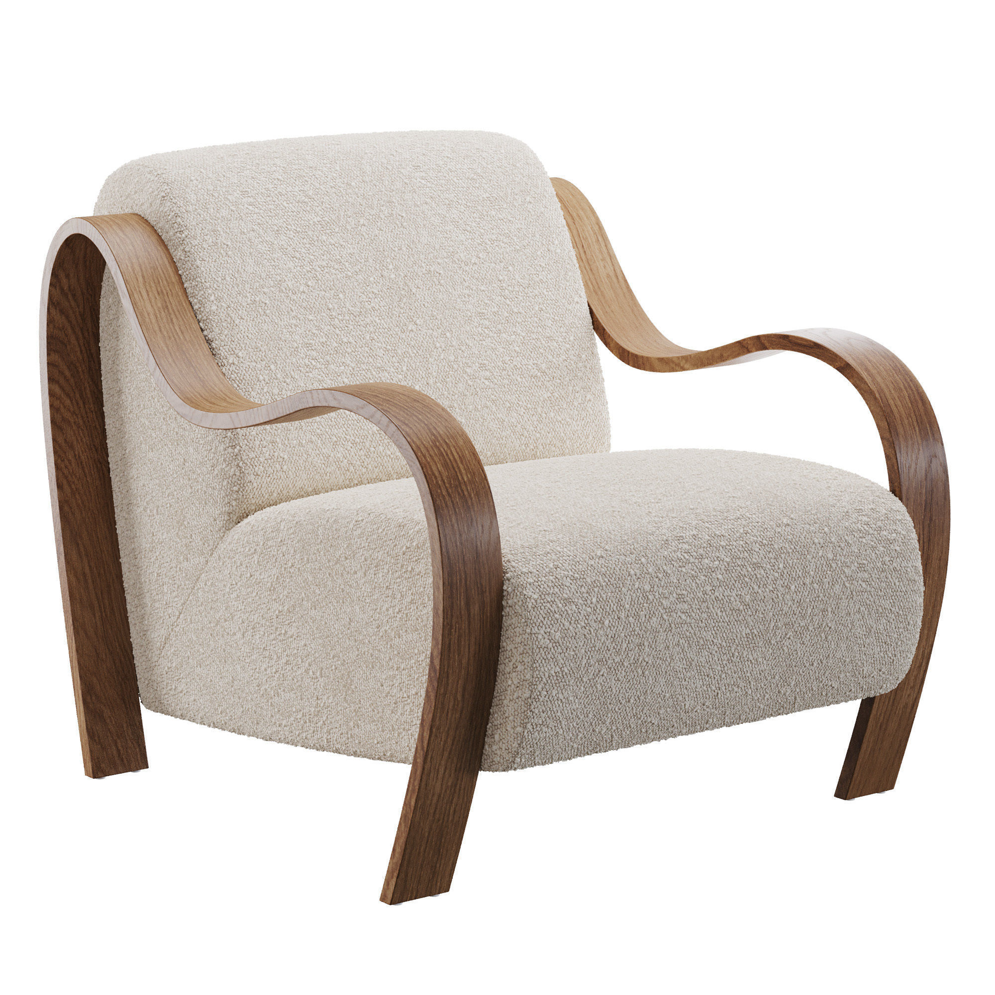 Crate and Barrel Bisou accent chair 3D model | CGTrader