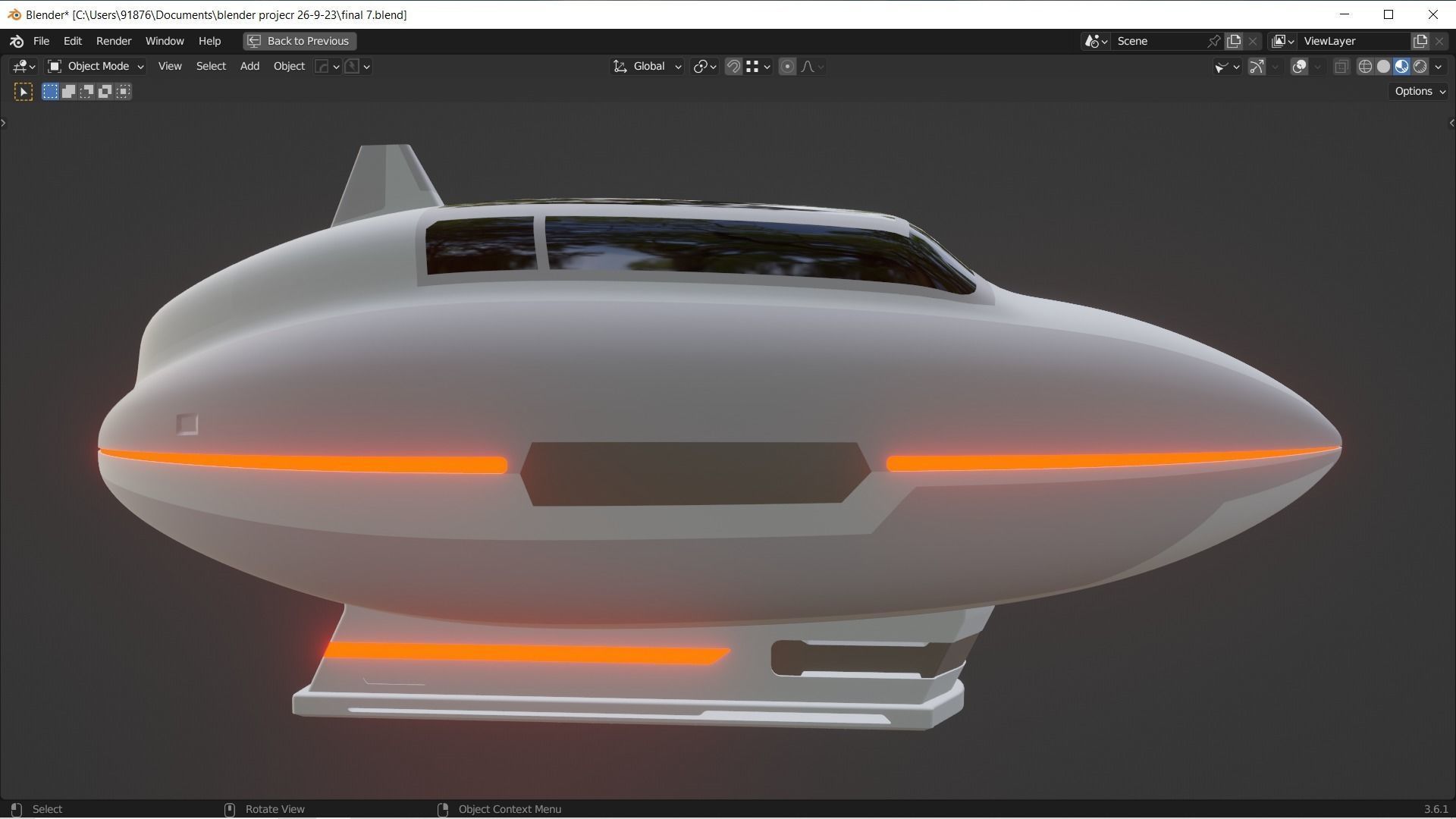 Spaceship Sci-Fi 3D model 3D model | CGTrader
