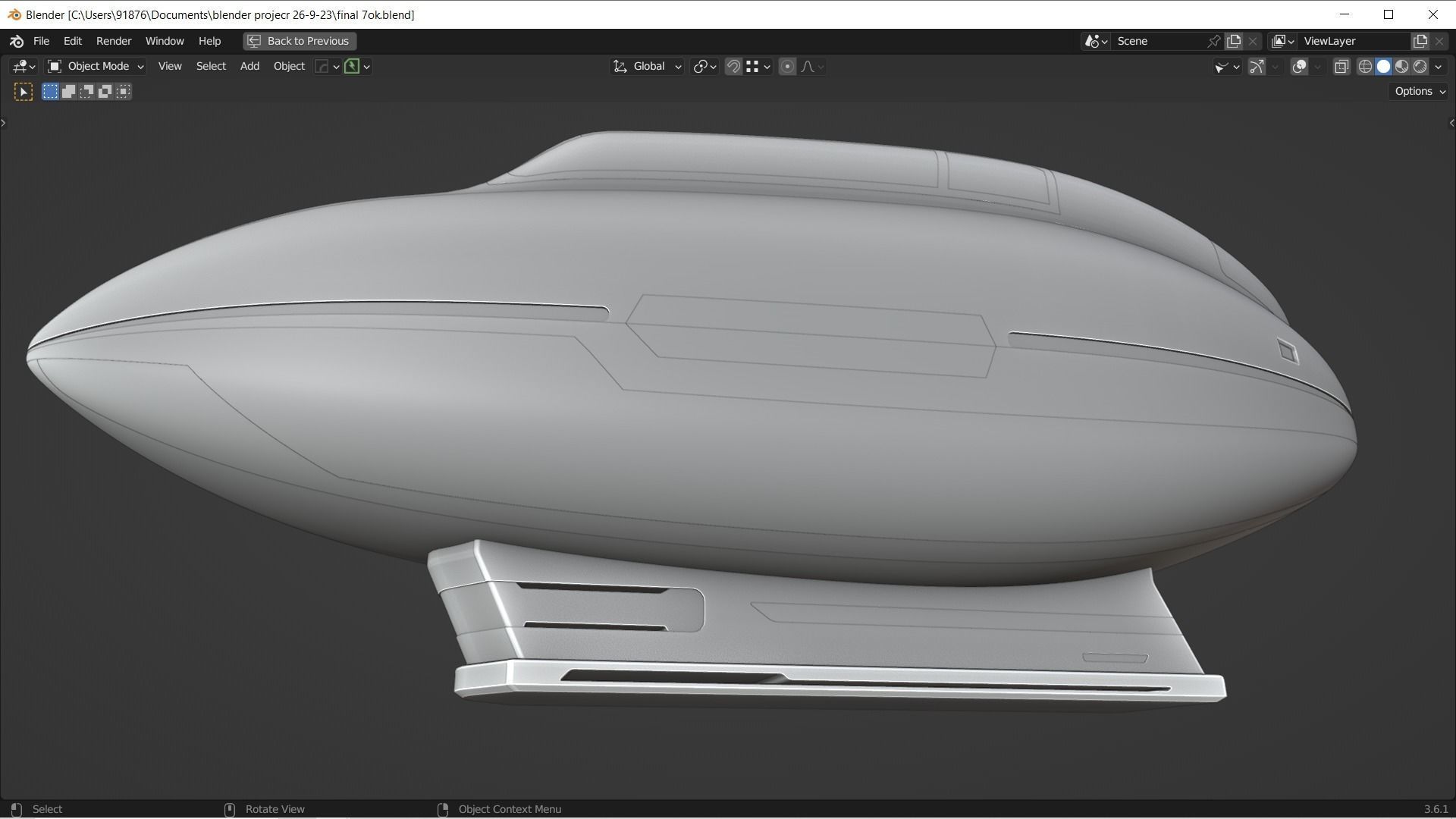 Spaceship Sci-Fi 3D model 3D model | CGTrader