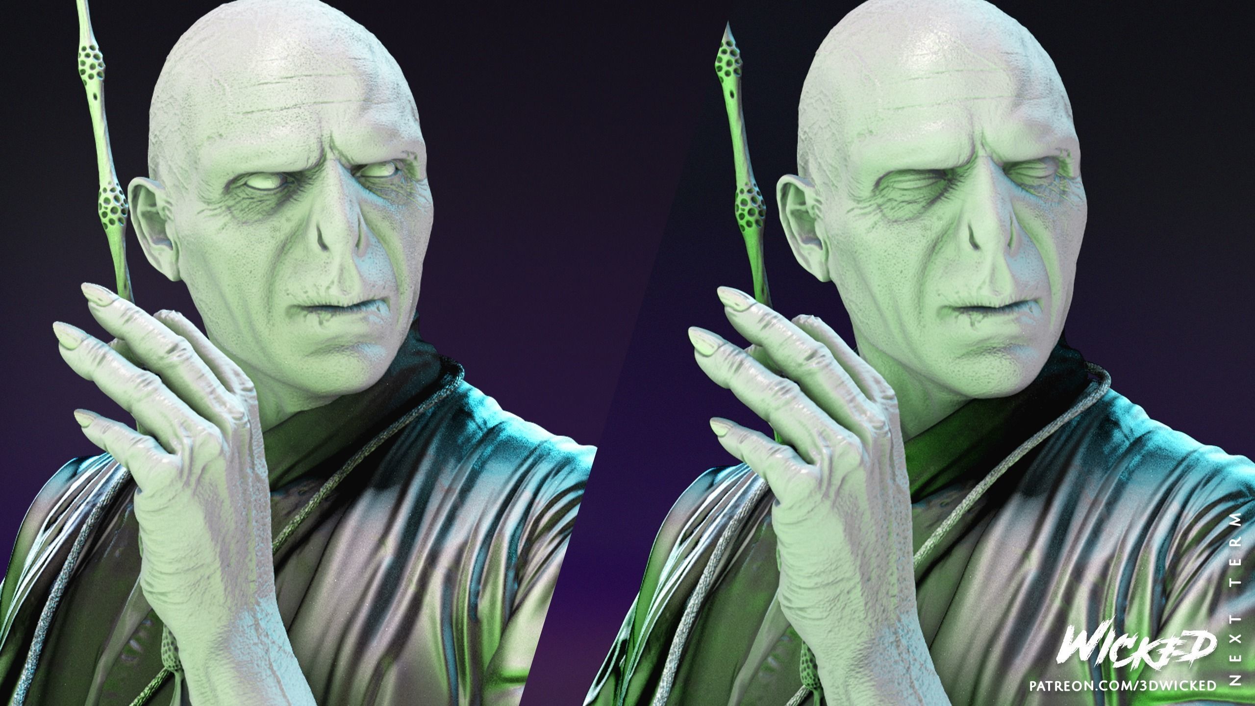 Wicked Movies Voldemort Bust Tested for 3D printing 3D model 3D ...