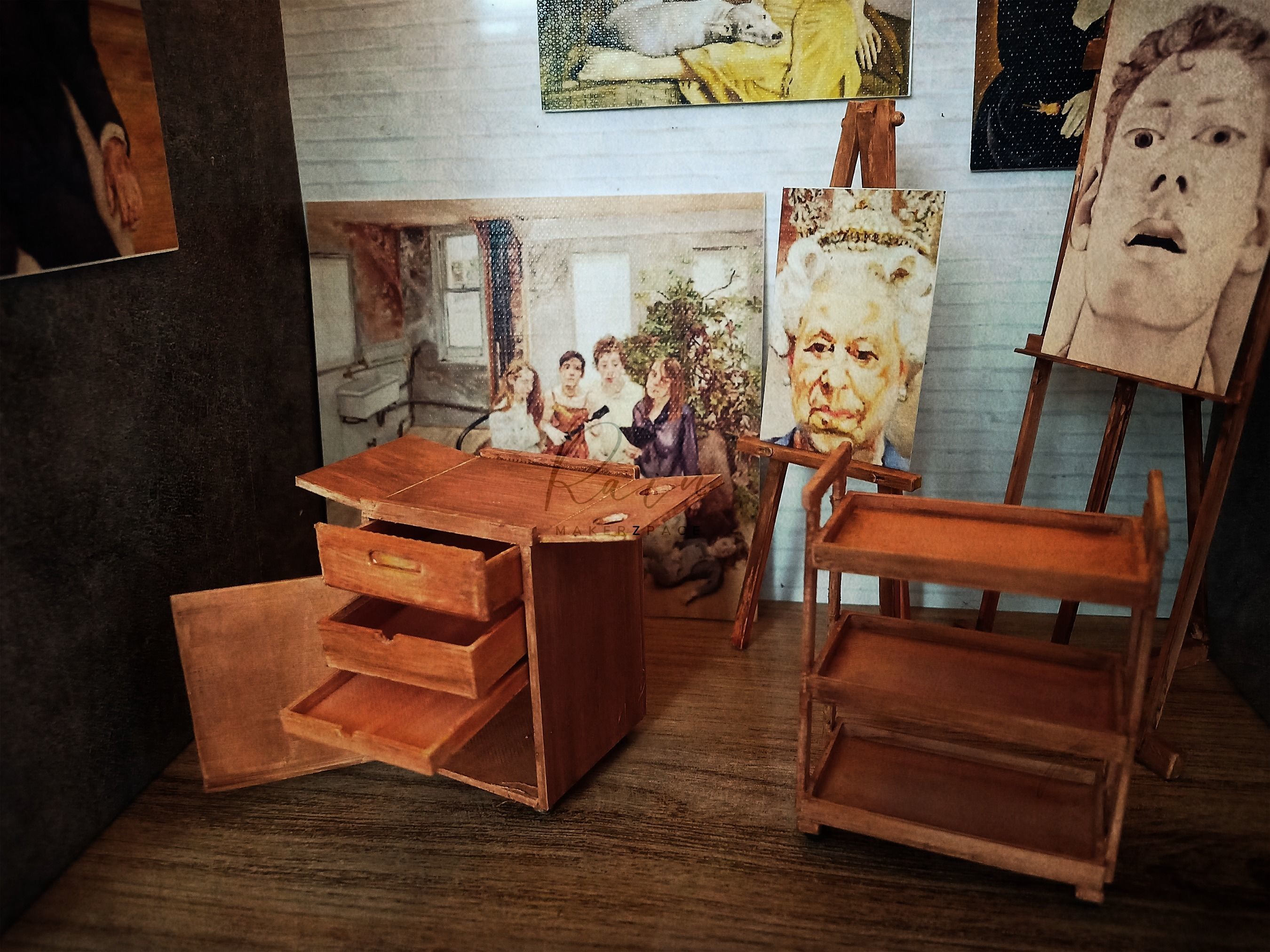 Studio Taboret Miniature Furniture for Mini Art Studio 3D model 3D ...