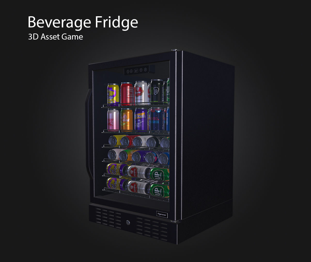 3D model Beverage Fridge V2 VR / AR / low-poly | CGTrader
